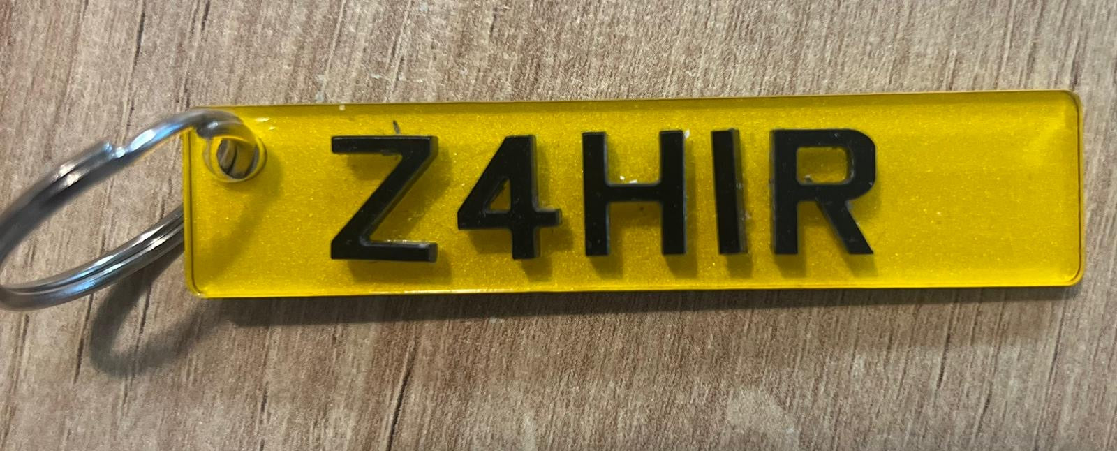 Number Plate Key Rings