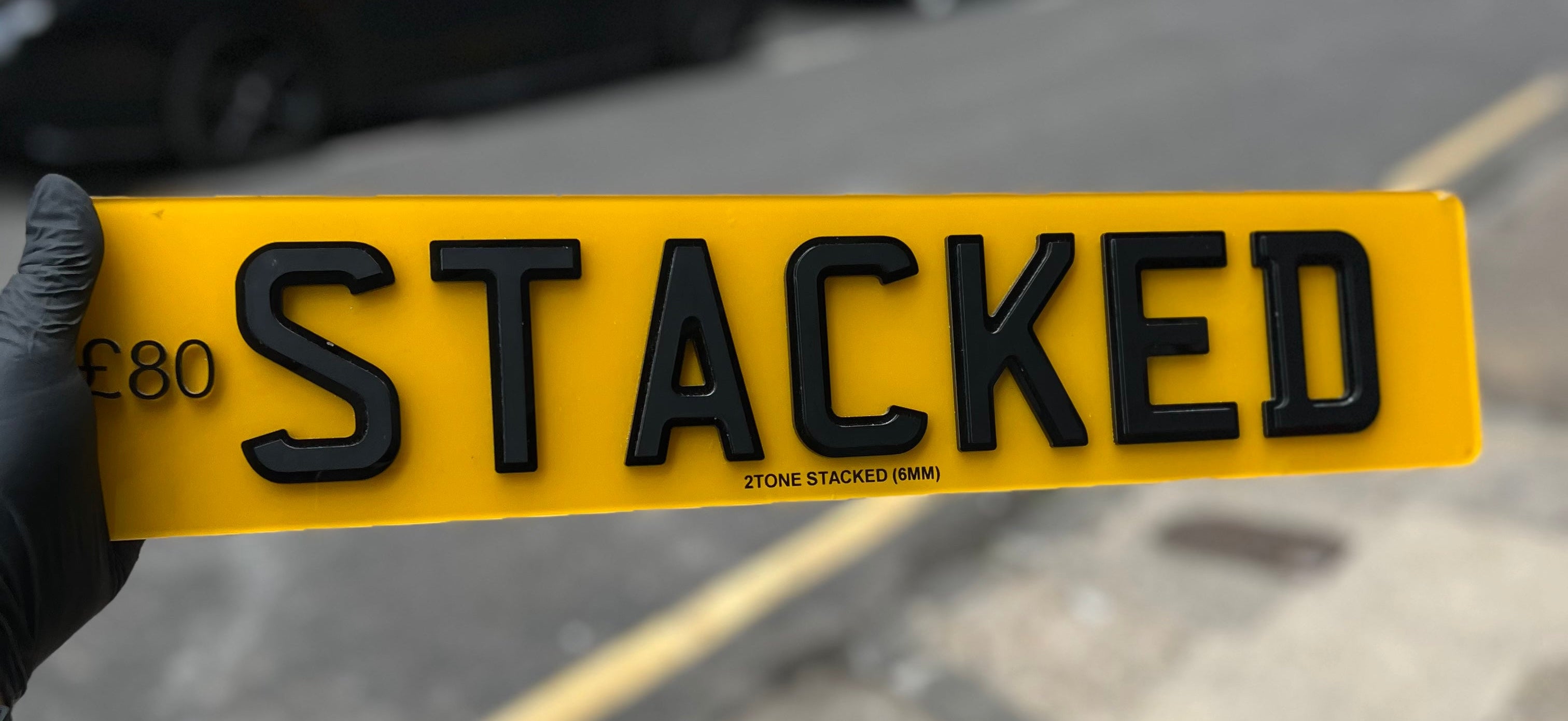 Stacked Number Plates